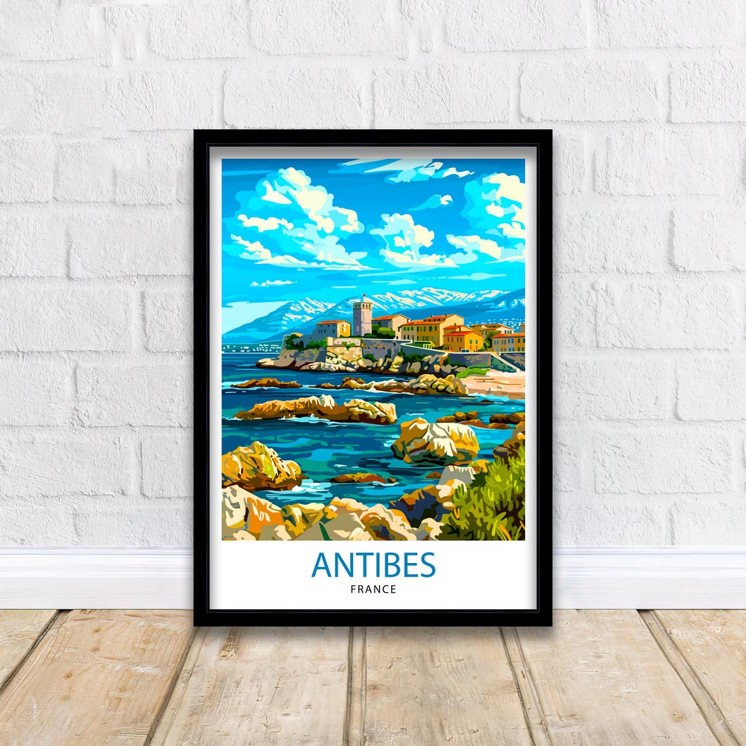 Antibes France Travel Print Antibes Wall Decor Antibes Home Living Decor Antibes France ...