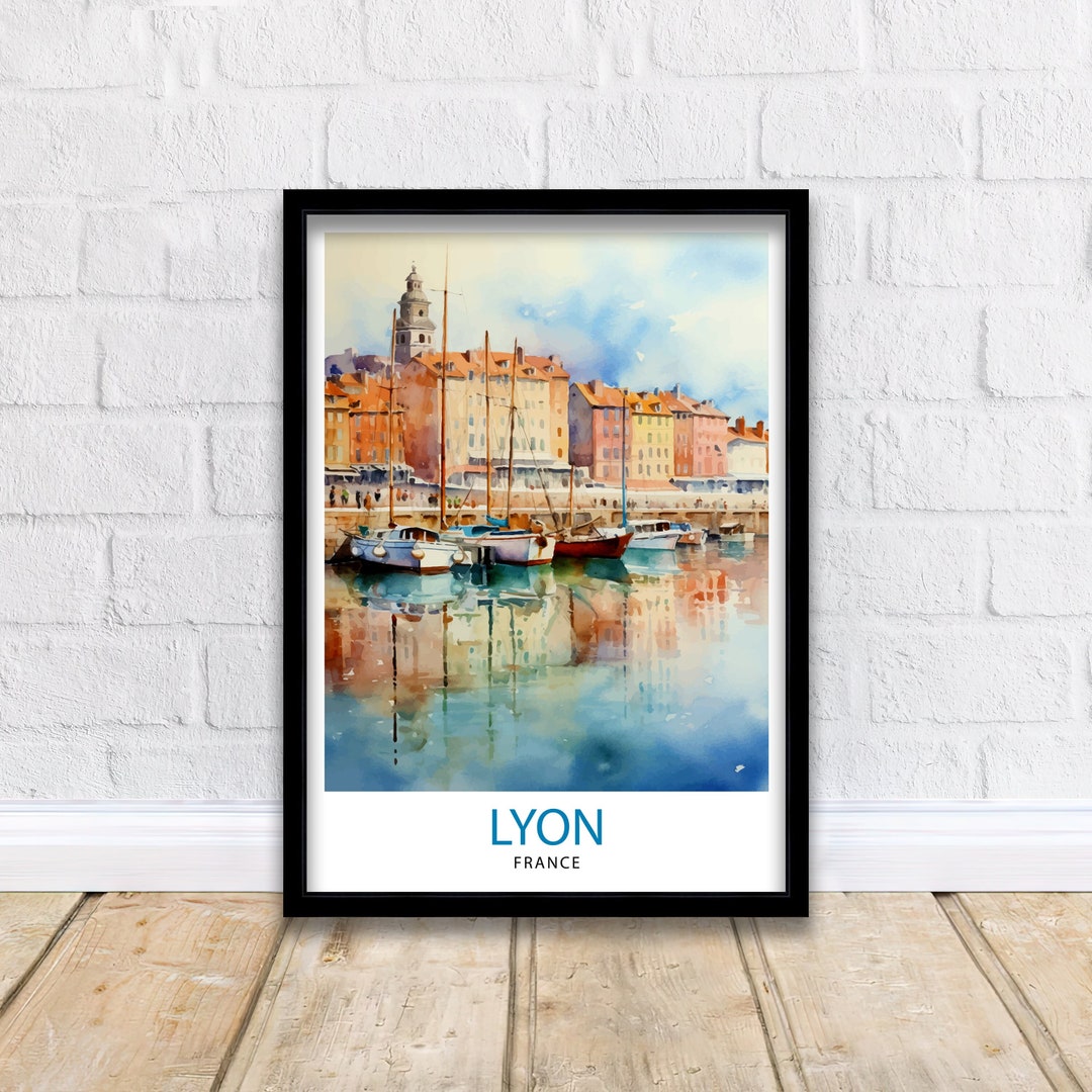 Lyon France Travel Print Lyon Wall Decor Lyon Poster France Travel ...