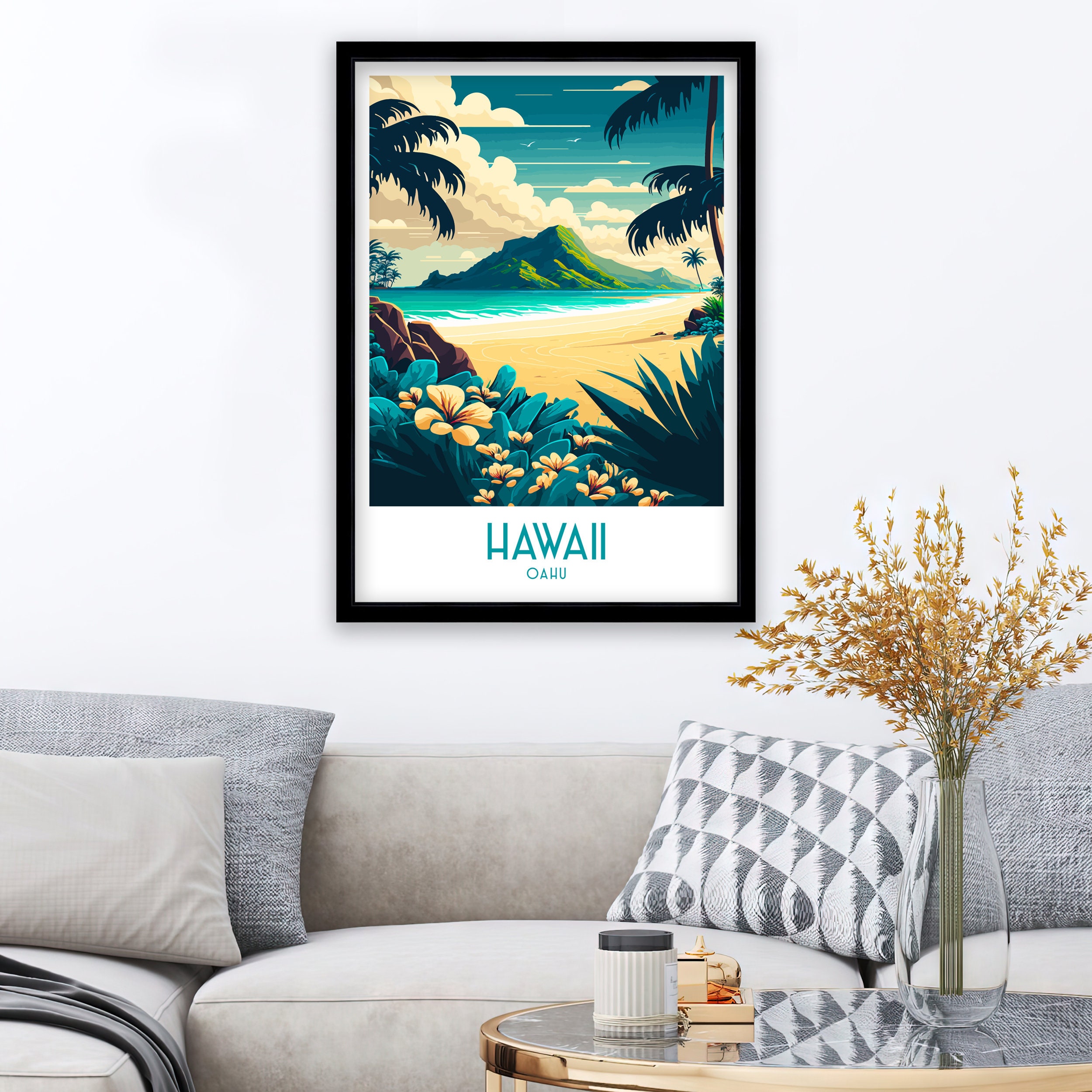 Hawaii Travel Print | Hawaii Poster | Hawaii Wall Art | Travel Print ...