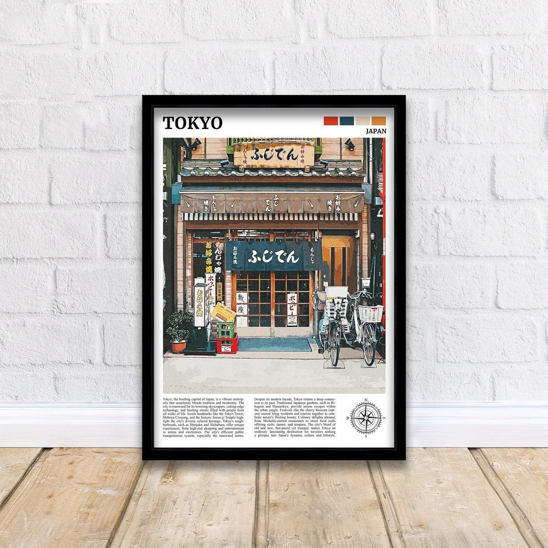Vintage Tokyo Japan Travel Print Wall Decor Wall Art Vintage Tokyo Wall ...