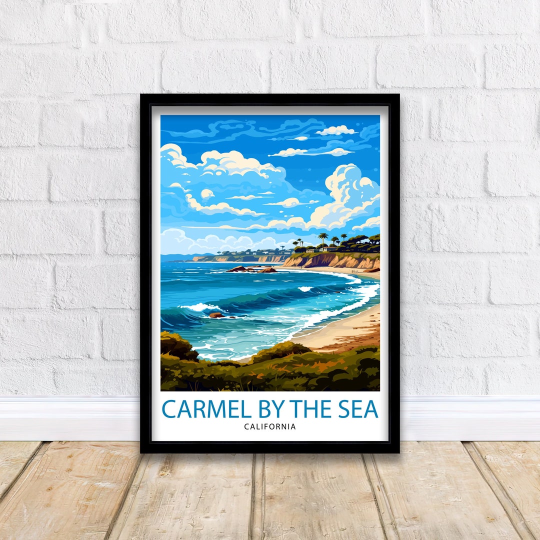 Carmel-by-the-sea California Travel Print| Carmel Wall Art Home Living ...