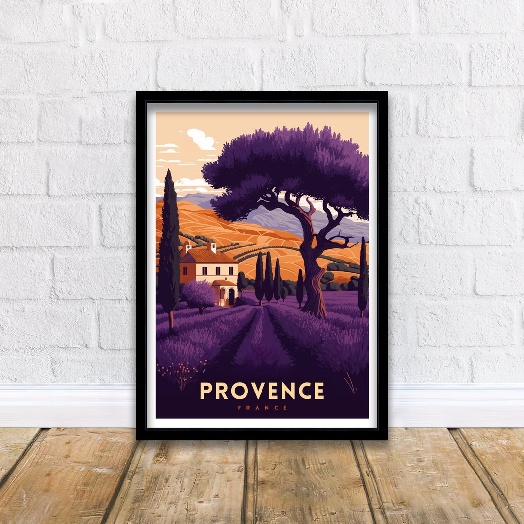 Provence France Trave Print Provence Wall Art France Travel Poster Home ...
