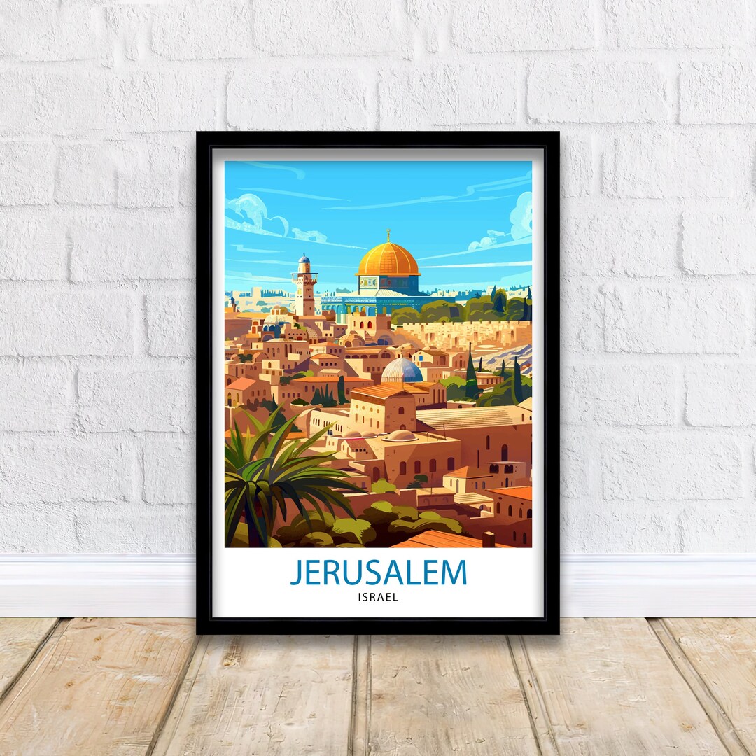 Jerusalem Israel Travel Print Wall Decor Wall Art Jerusalem Wall ...