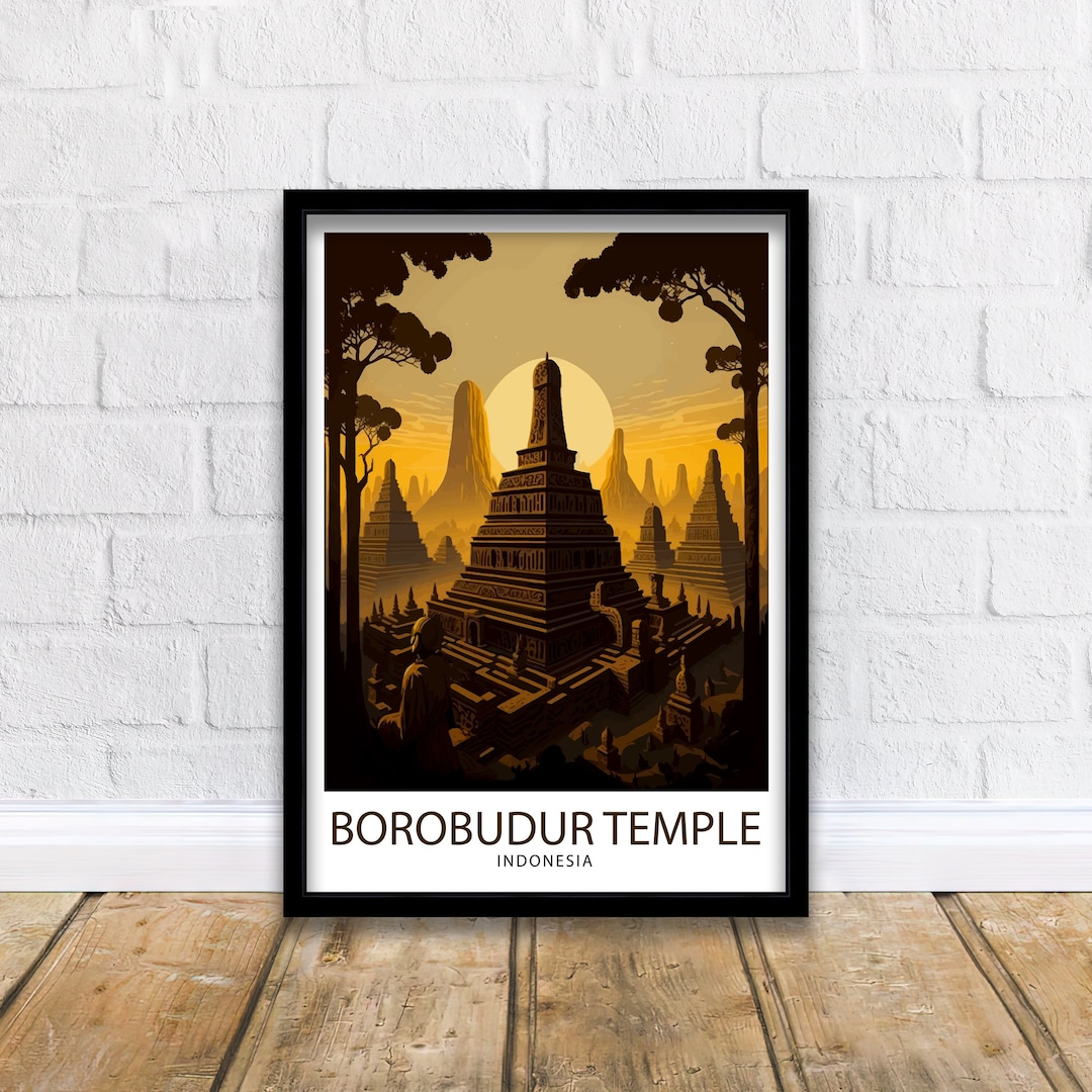 Borobudur Temple Print, Indonesia Wall Art, Travel Decor, Gift for ...
