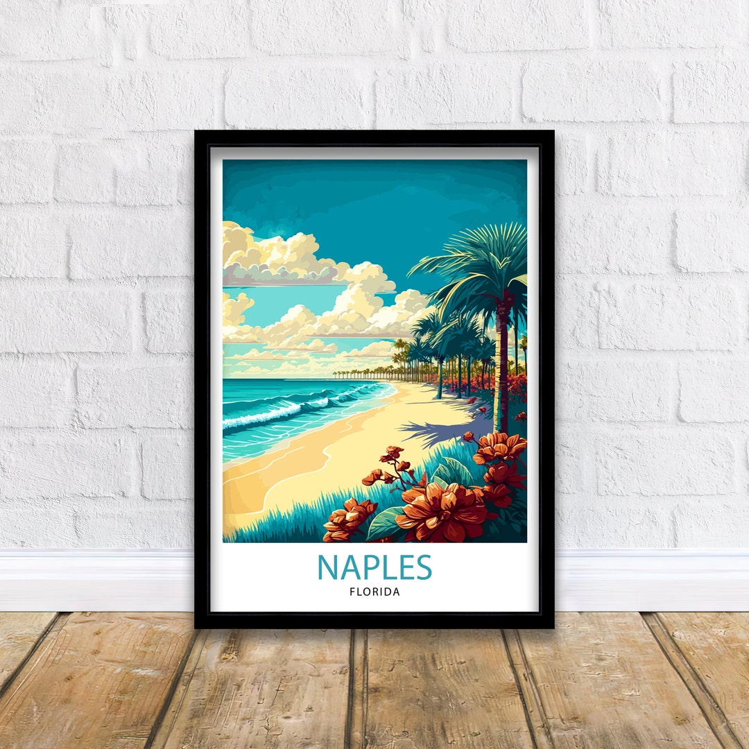 Naples Florida Travel Print| Naples Wall Art Naples Decor Florida ...