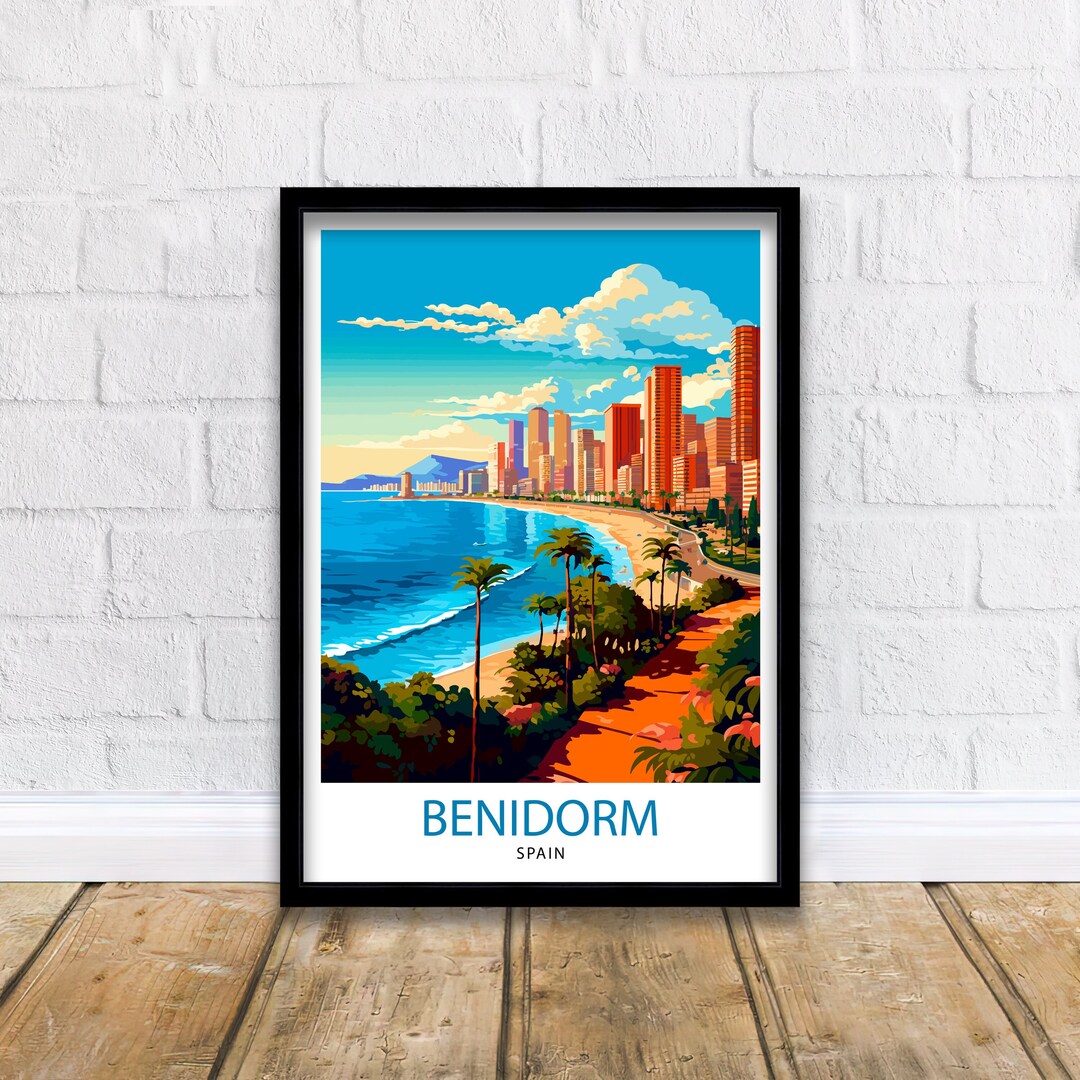 Benidorm Spain Print Benidorm Wall Decor Benidorm Poster Benidorm Art ...