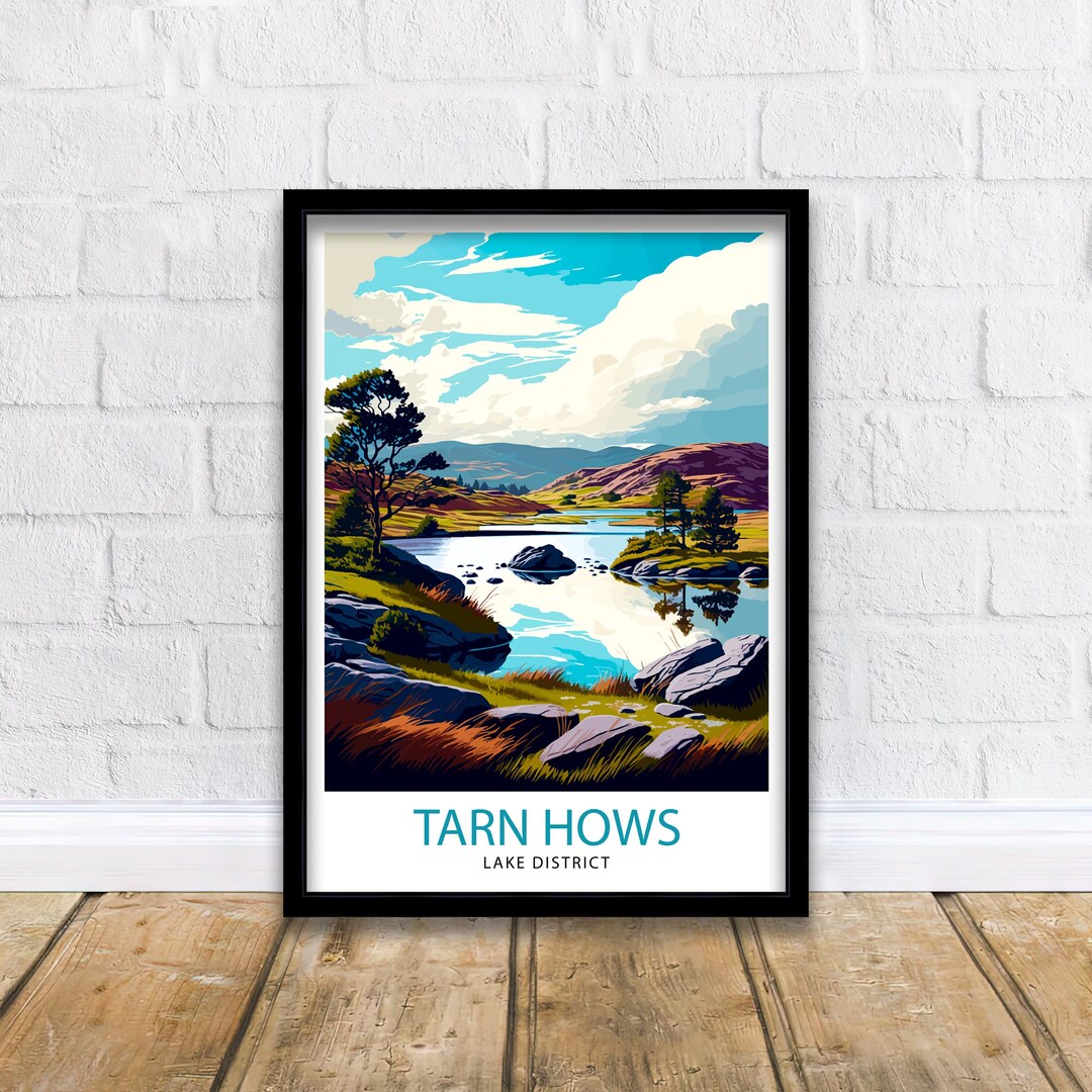Tarn Hows Lake District Travel Print Lake District Wall Decor Tarn Hows ...