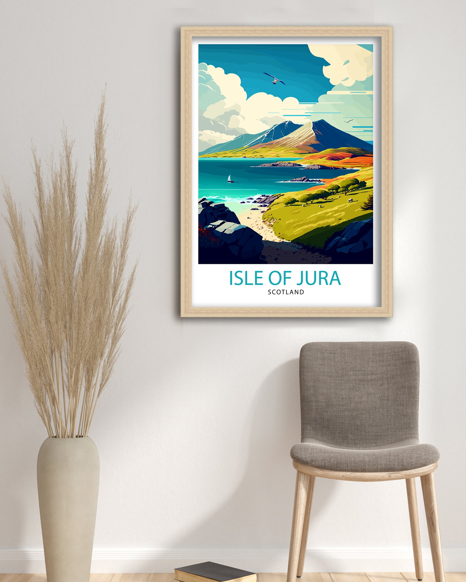 Isle of Jura Travel Print Jura Island Wall Art Scotland Travel Poster ...