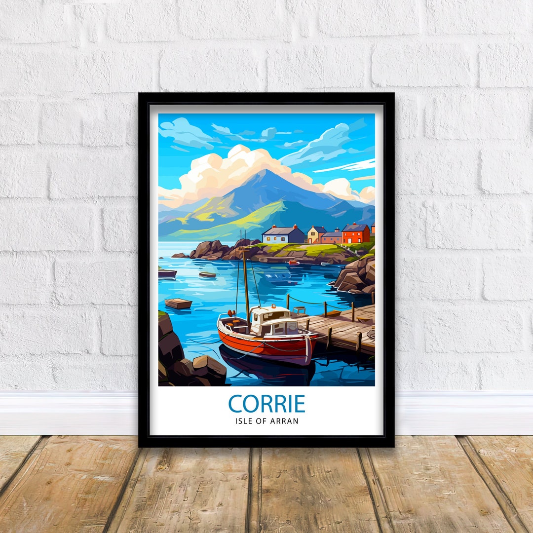 Corrie Isle of Arran Print Scottish Landscape Poster Arran Coastal ...