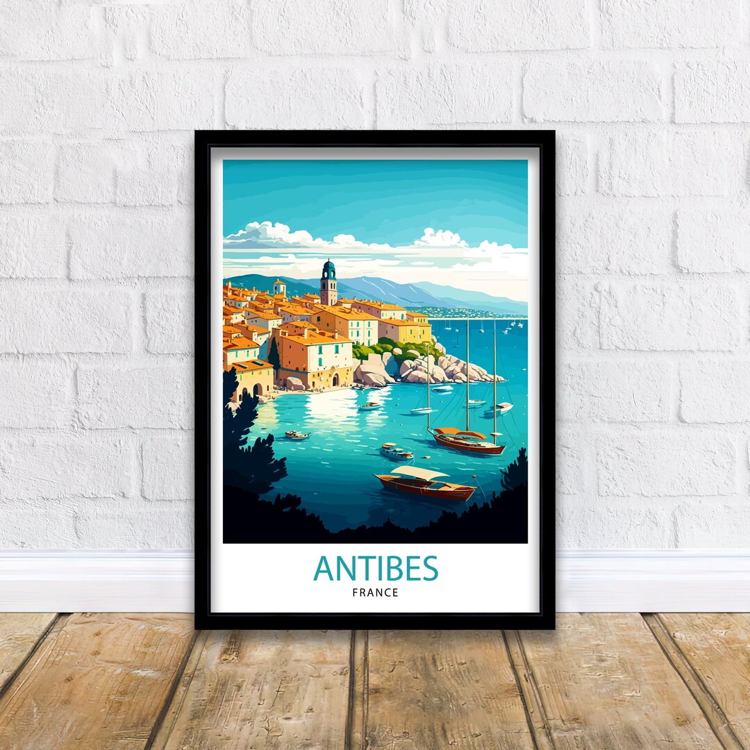 Antibes France Travel Print Antibes Wall Decor Antibes Home Living Decor Antibes France ...