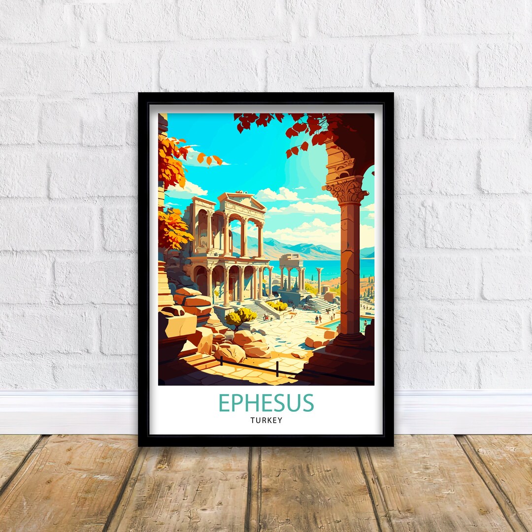 Ephesus Turkey Travel Print Ephesus Wall Art Ephesus Poster Turkey ...