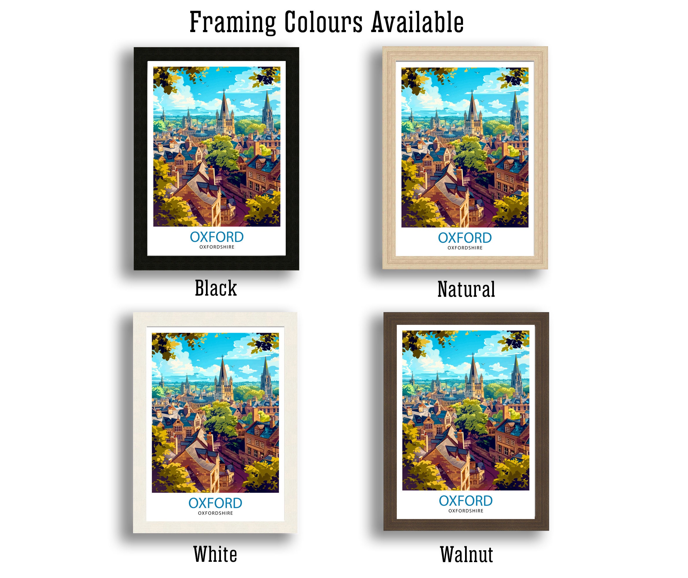 Oxford England Travel Print Wall Decor Wall Art Oxford Wall Hanging ...