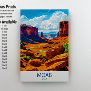 Moab Utah Travel Print Wall Decor Wall Art Moab Wall Hanging Home Décor ...
