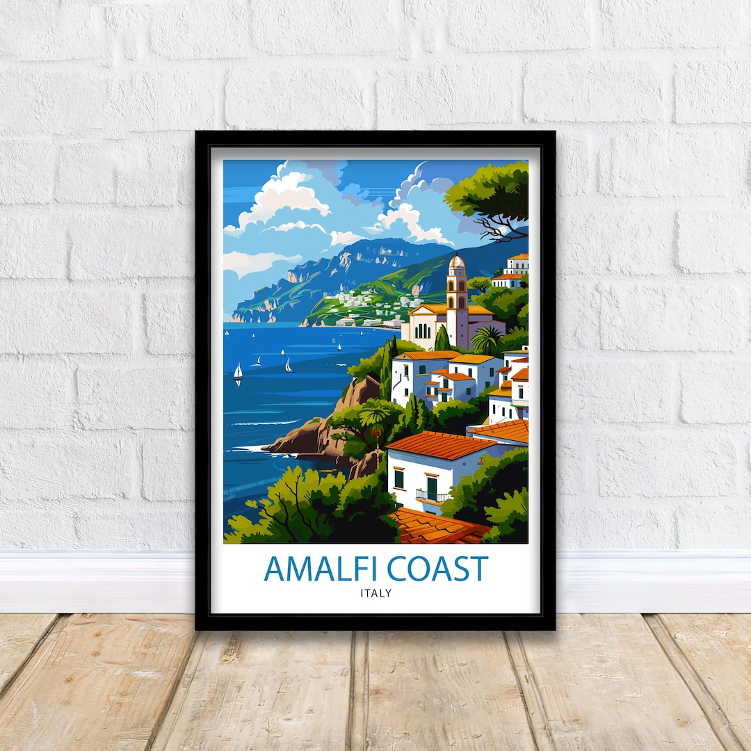 Amalfi Coast Italy Travel Print Amalfi Coast Wall Decor Amalfi Coast Poster Italy Travel Prints ...