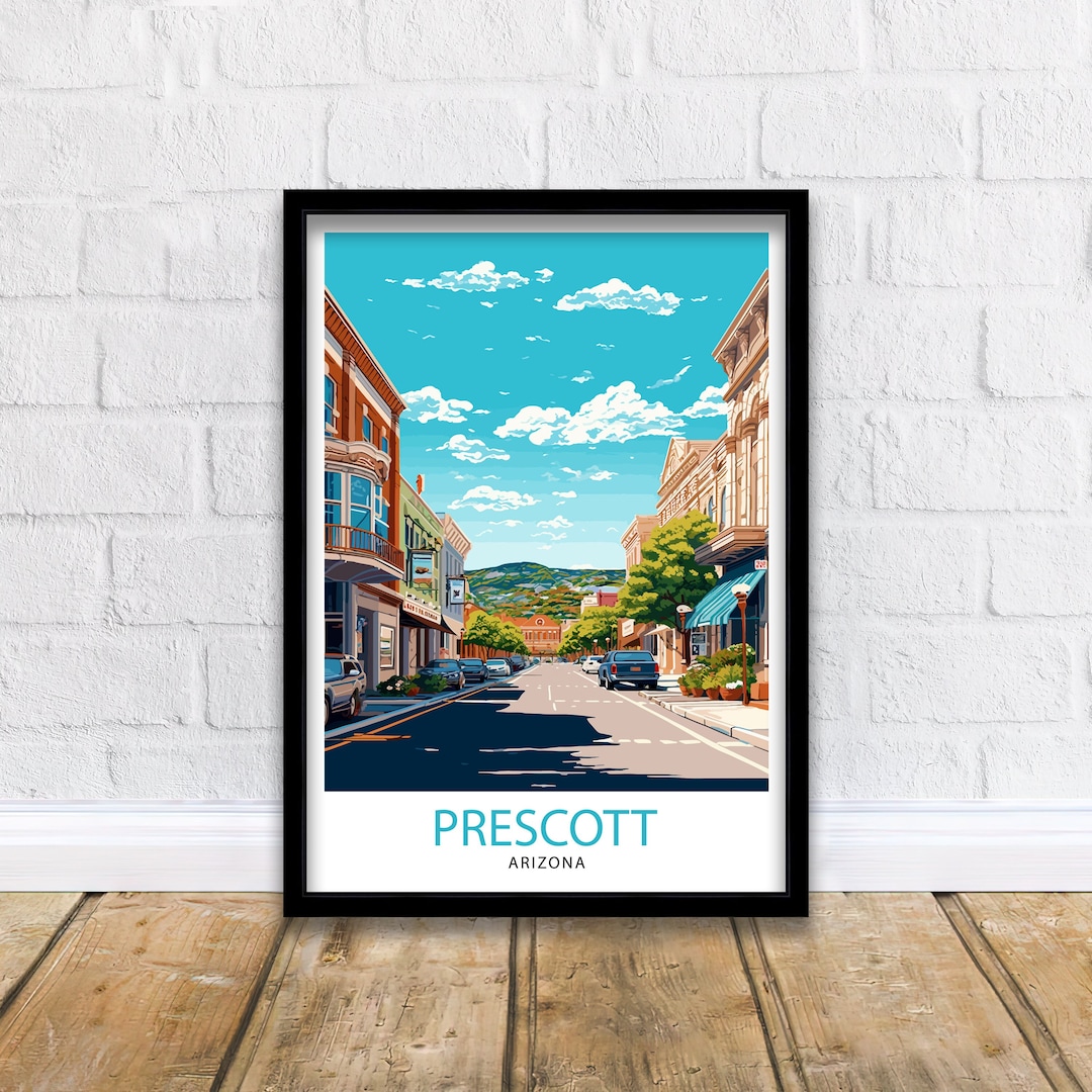 Prescott Arizona Travel Print| Prescott Wall Art Arizona Travel Poster ...