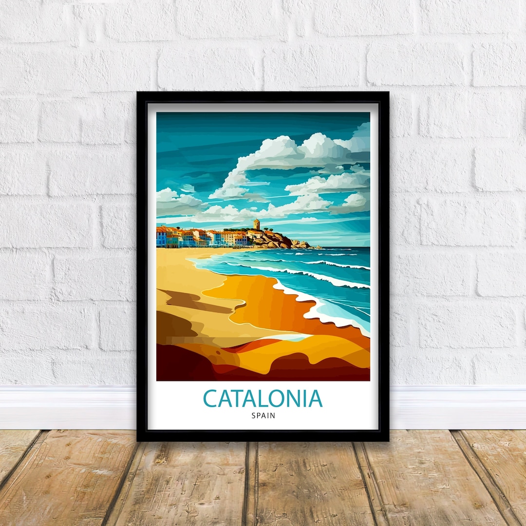 Catalonia Spain Travel Print Catalonia Wall Decor Catalonia Home Living ...