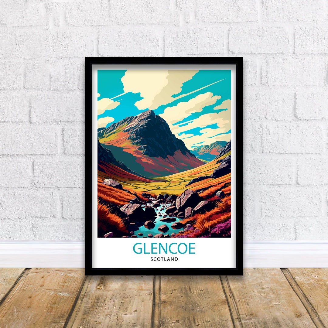Glencoe Scotland Travel Print Glencoe Wall Art Glencoe Scotland ...