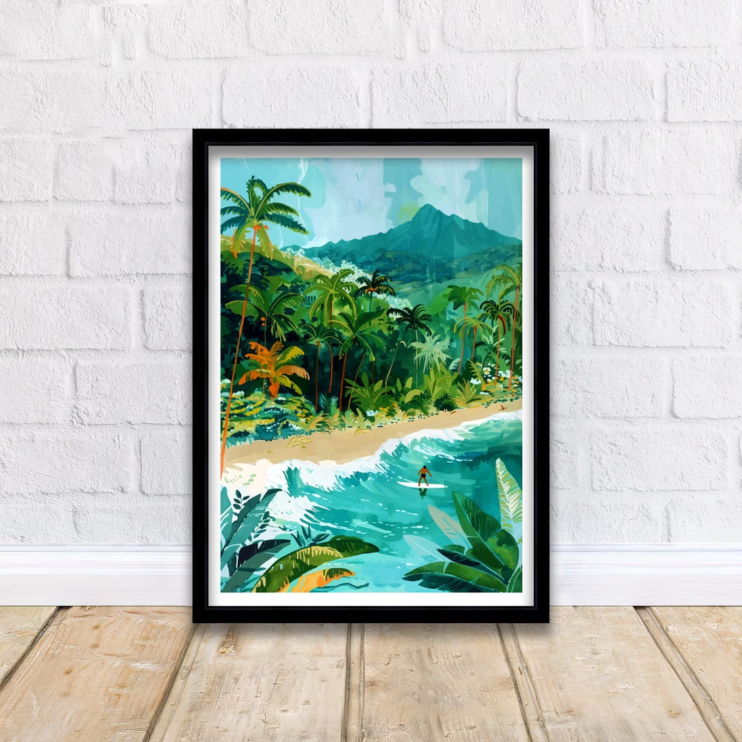 Hawaii Travel Print Wall Decor Wall Art Hawaii Wall Hanging Home Décor ...