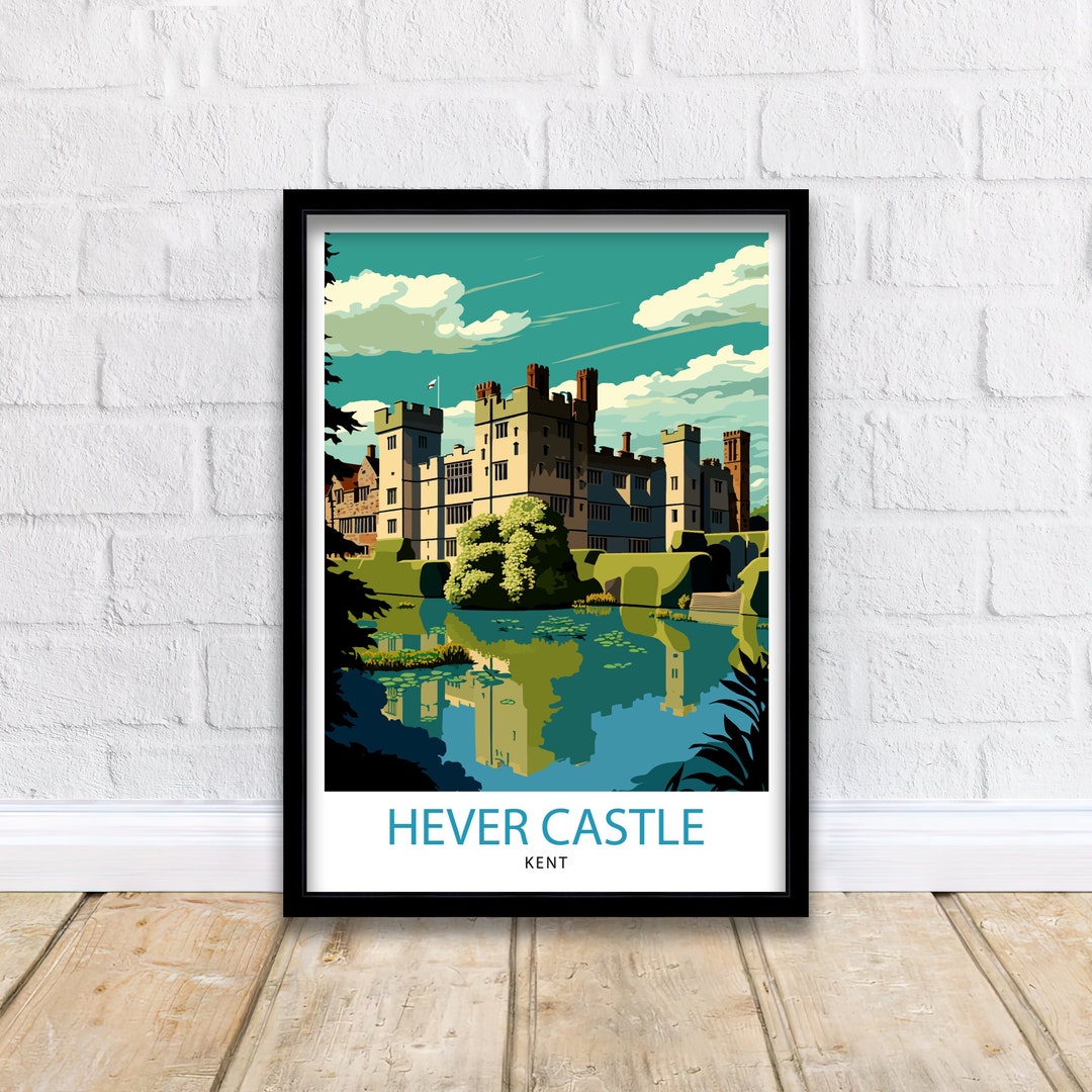 Hever Castle Travel Print Hever Castle Wall Art Hever Castle ...