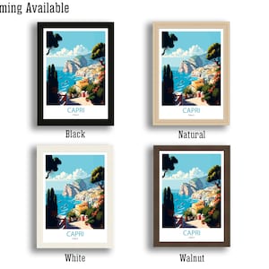 Capri Italy Travel Print , Capri Wall Decor, Capri Home Living Decor ...