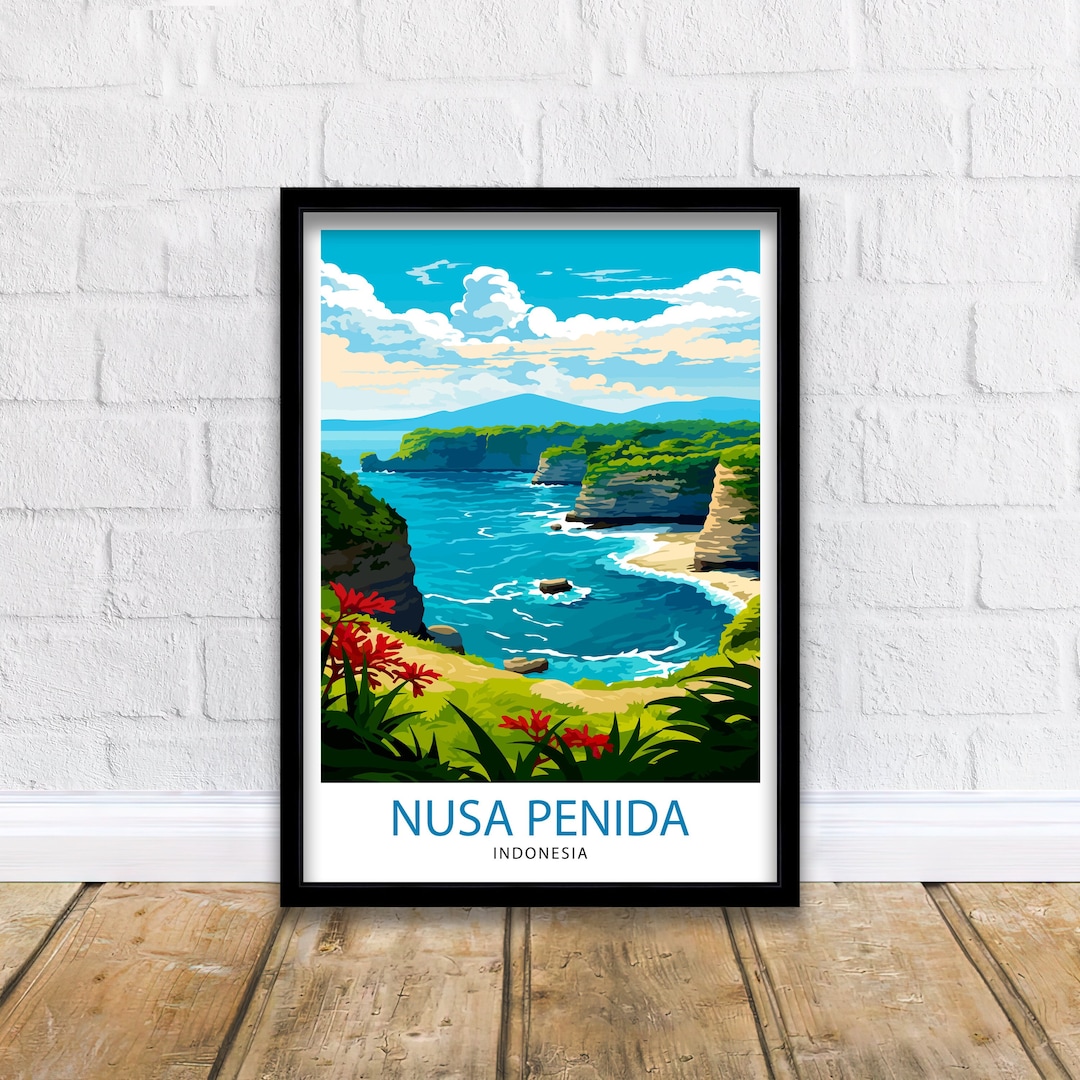 Nusa Penida Indonesia Travel Print Nusa Penida Wall Decor Nusa Penida ...