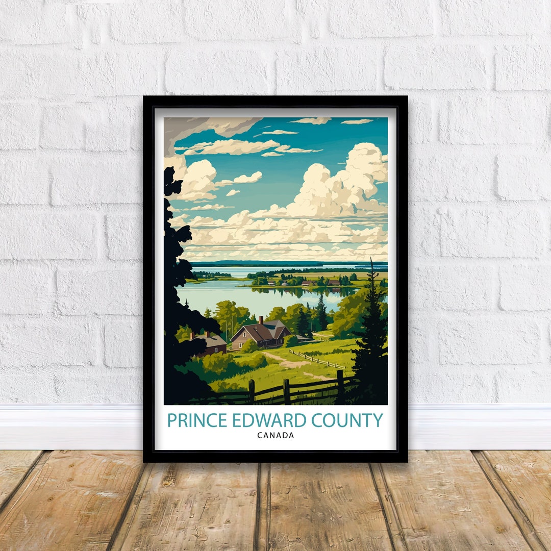 Prince Edward County Travel Print PEC Wall Art Canada Illustration ...