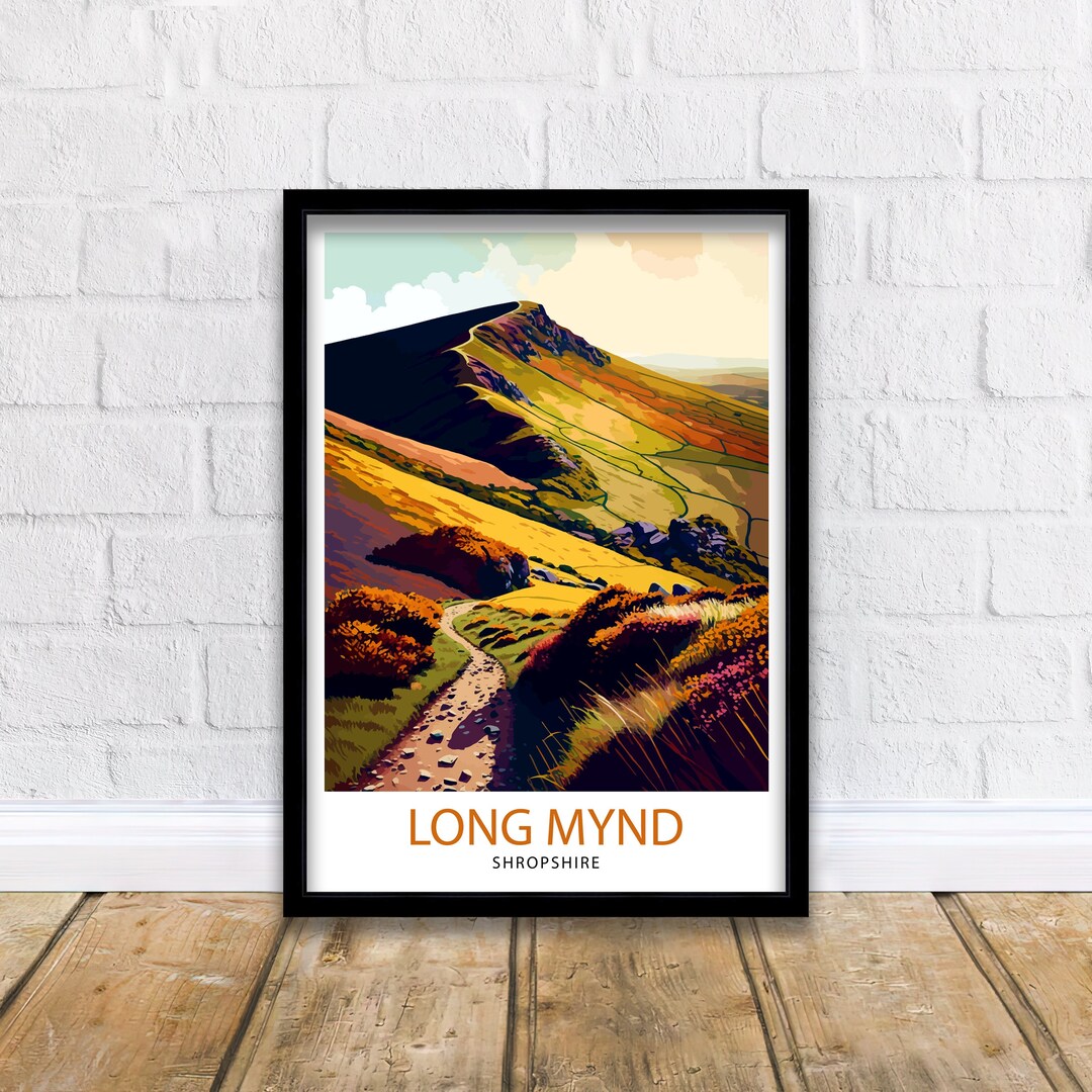 Long Mynd Travel Print Long Mynd Wall Art Long Mynd Home Decor Long ...