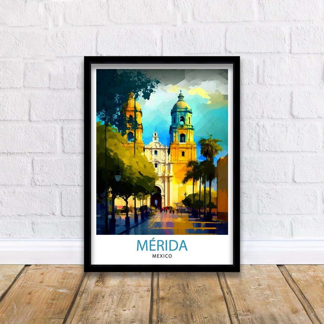 Merida Mexico Travel Print Merida Wall Art Merida Home Decor Merida ...