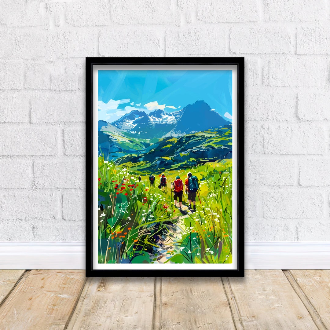 Snowdon Wales Travel Print Wall Decor Wall Art Snowdon Wall Hanging ...