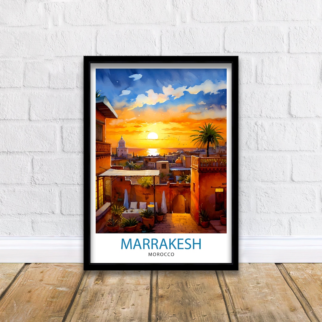 Marrakesh Travel Print Marrakesh Poster Morocco Print Morocco Marrakesh Travel Poster Marrakesh ...
