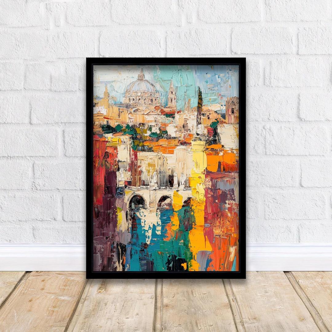 Rome Italy Abstract Art Print Wall Decor Wall Art Rome Landscape Wall ...