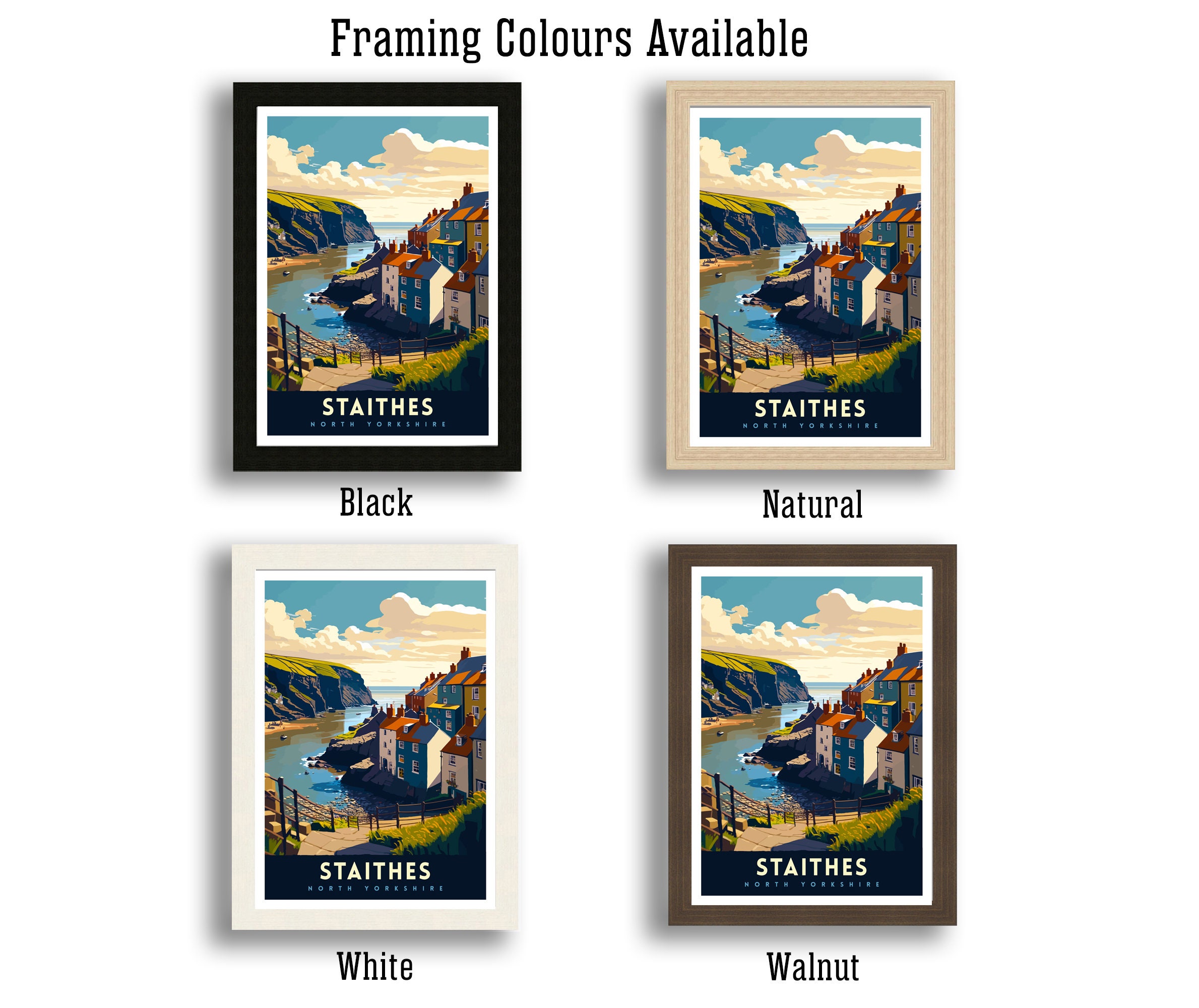 Staithes North Yorkshire Travel Print Staithes Wall Art Staithes ...