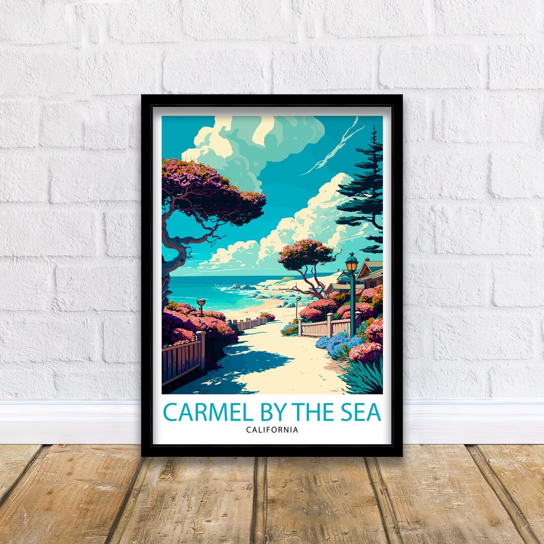 Carmel-by-the-sea California Travel Print| Carmel Wall Art Home Living ...