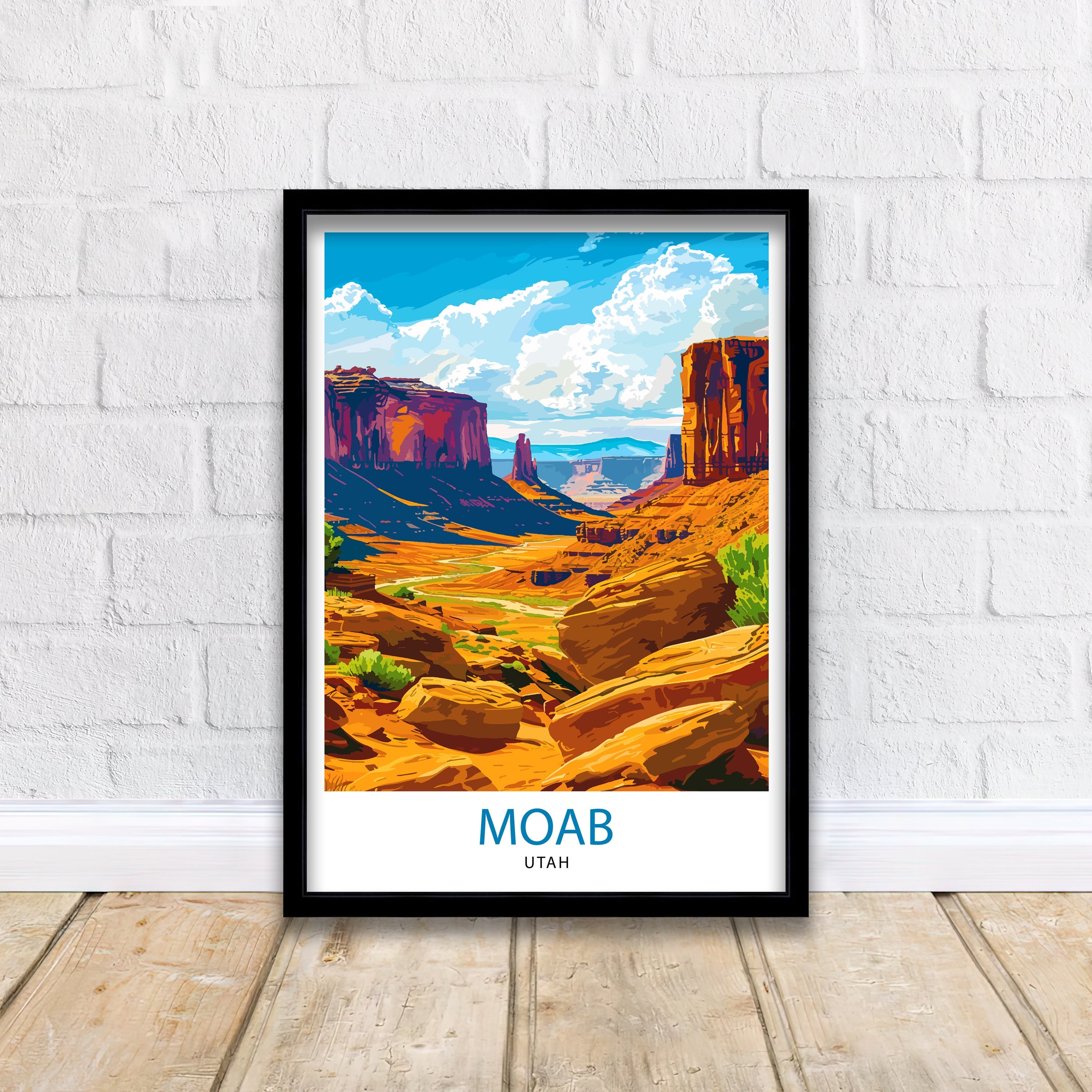 Moab Utah Travel Print Wall Decor Wall Art Moab Wall Hanging Home Décor ...