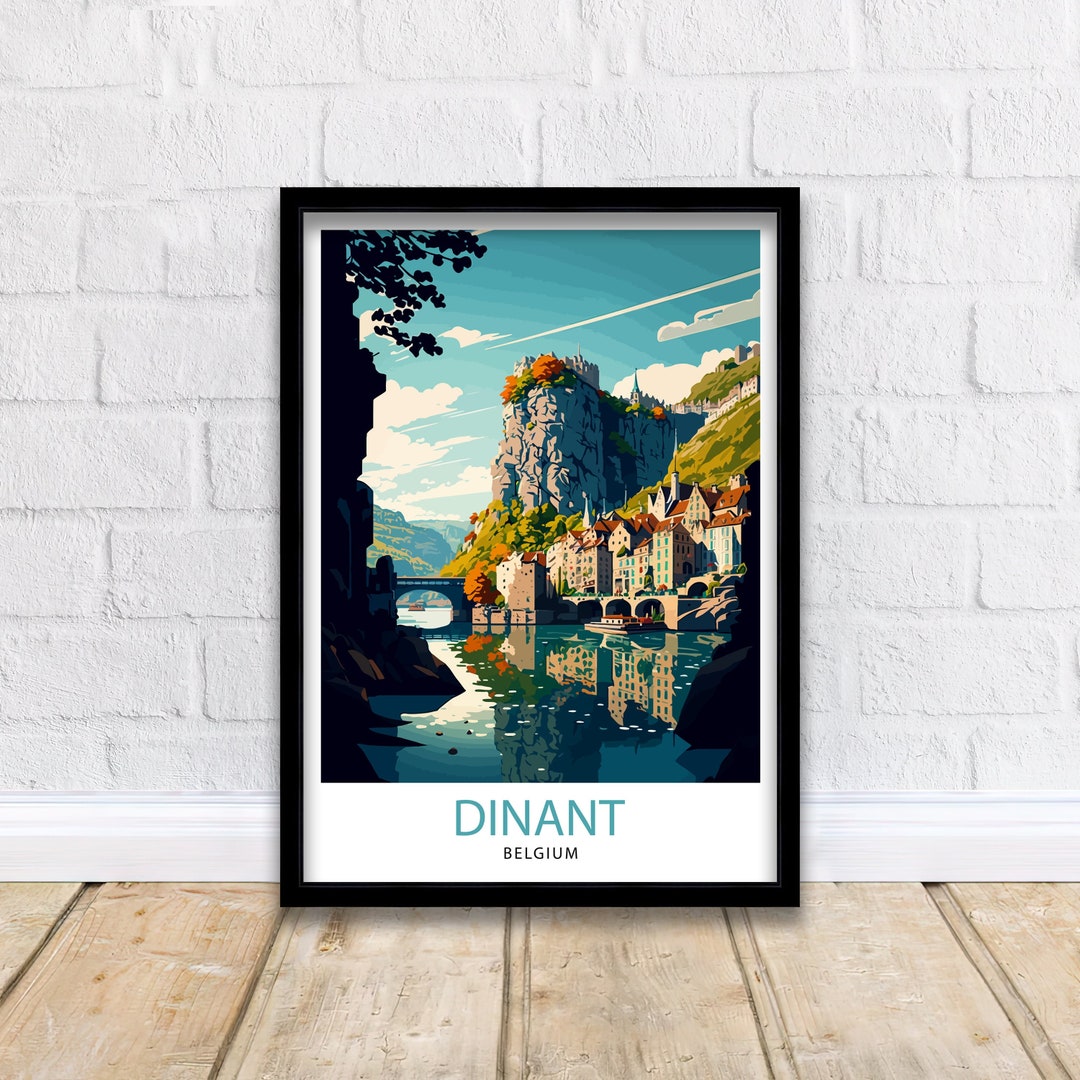Dinant Belgium Travel Print Dinant Wall Decor Dinant Poster Belgium ...