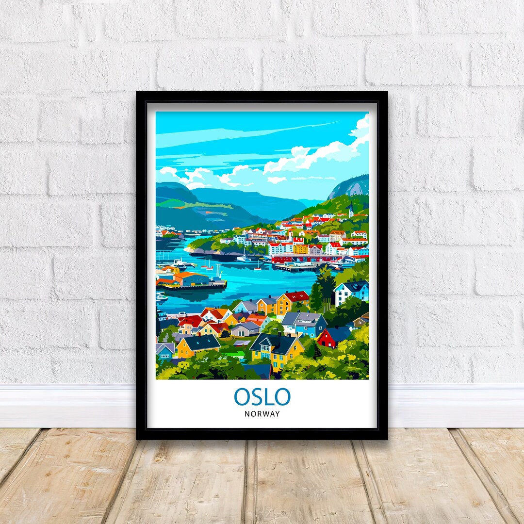 Oslo Norway Travel Print Wall Decor Wall Art Oslo Wall Hanging Home ...