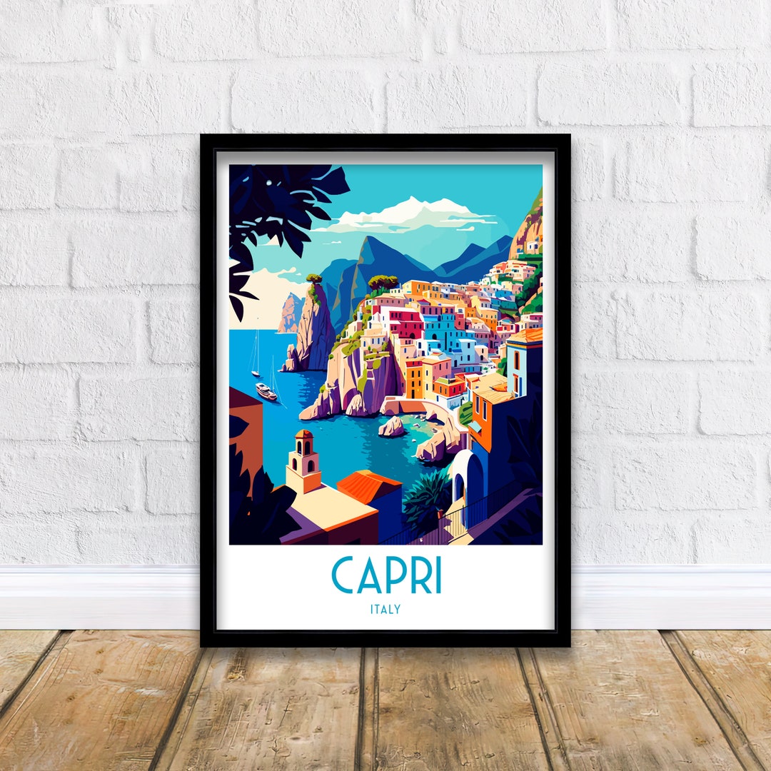 Capri Italy Travel Print Capri Wall Decor Capri Home Living Decor Capri ...