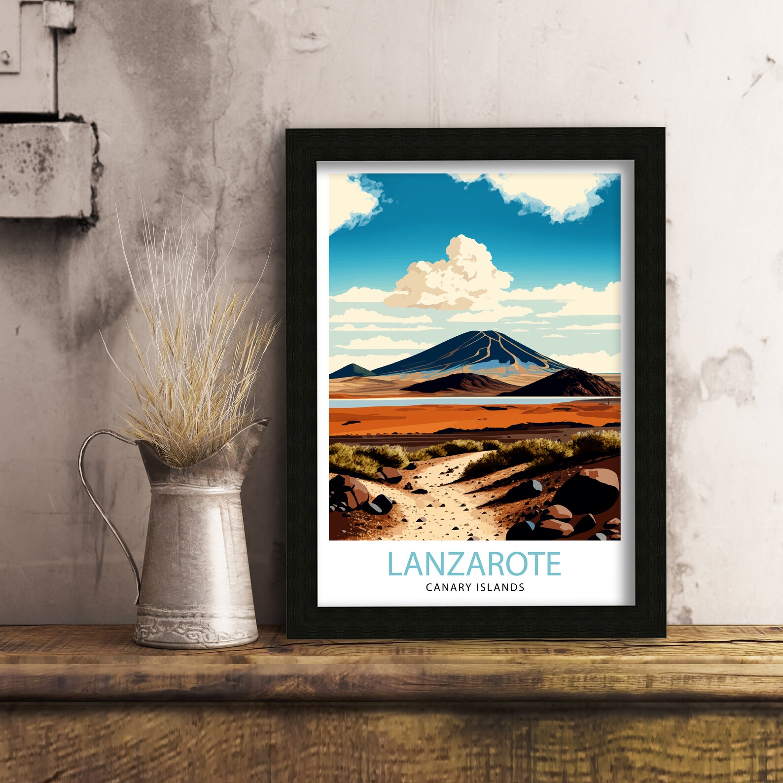 Lanzarote Travel Print Lanzarote Wall Art Lanzarote Poster Spain Travel ...