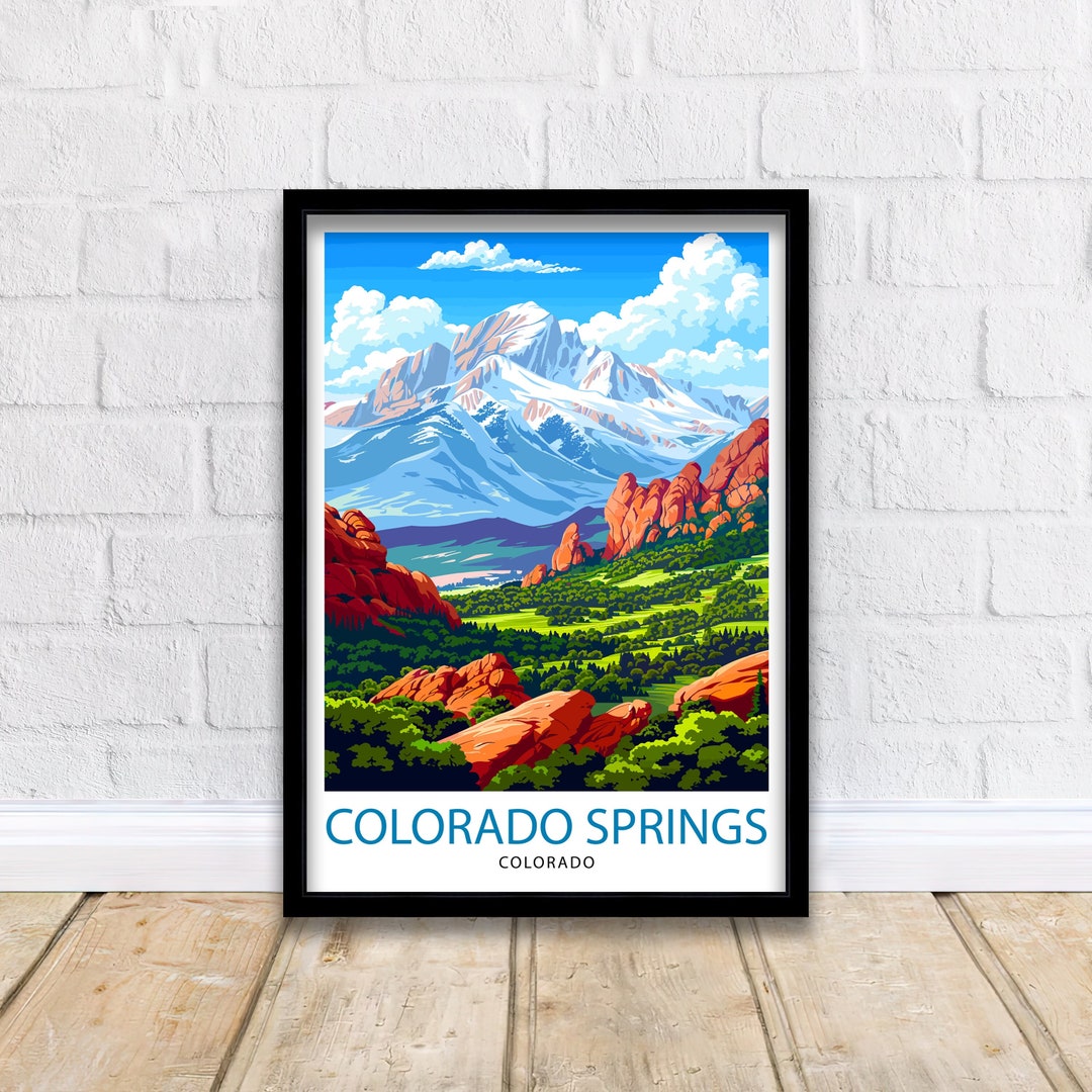 Colorado Springs Colorado Travel Print Wall Decor Wall Art Colorado ...
