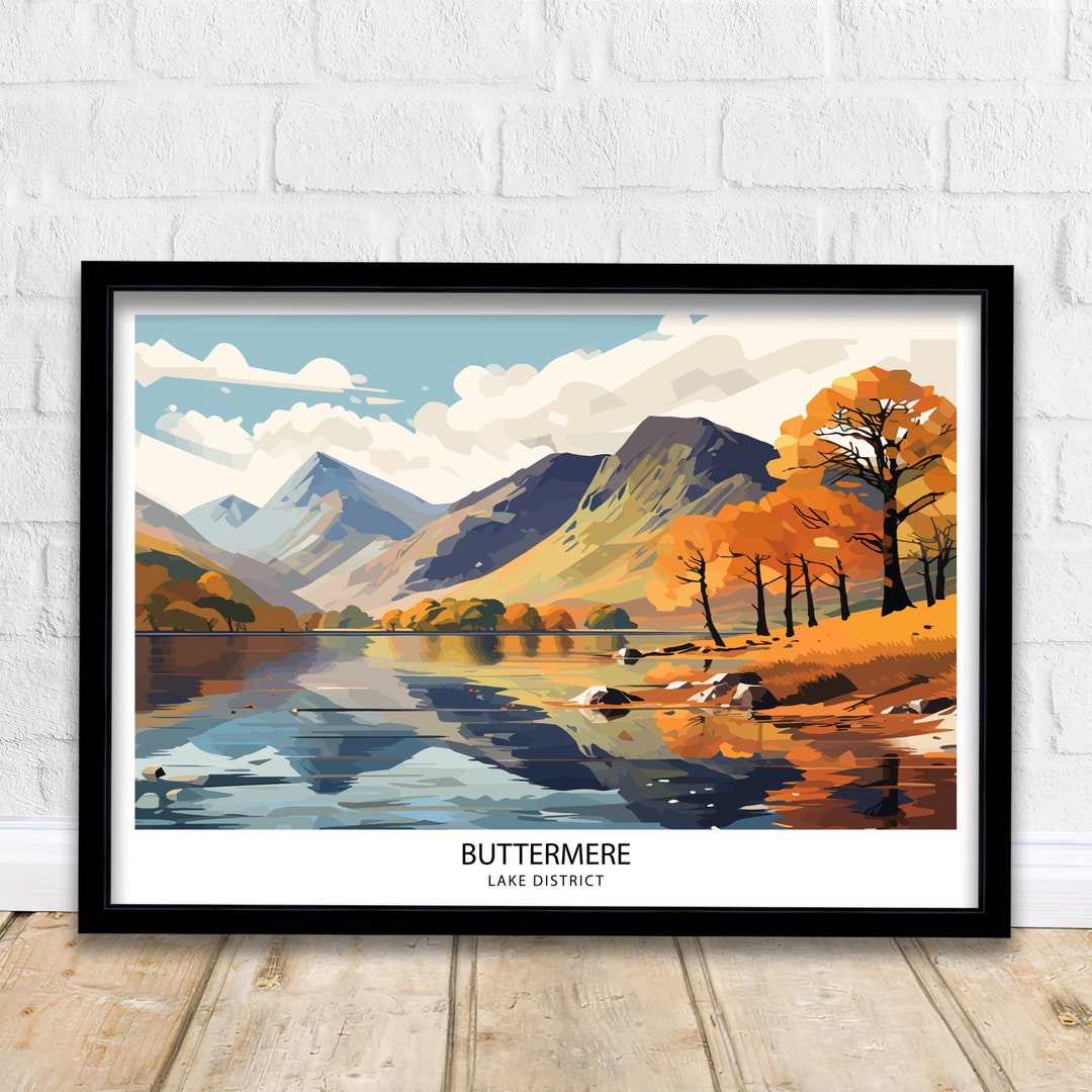 Buttermere Lake District Travel Print Buttermere Wall Decor Buttermere ...