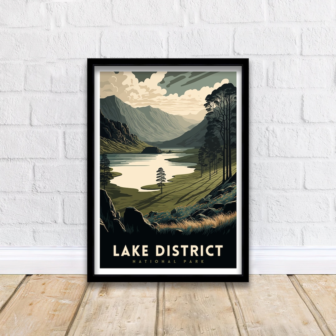 Lake District Travel Print | Lake District Print | Lake District Art ...