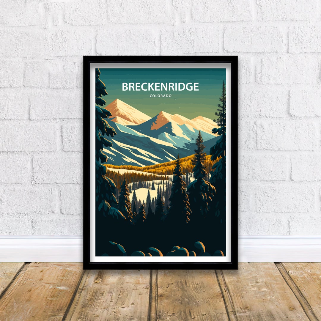 Breckenridge Travel Print | Breckenridge Poster| Breckenridge Art ...