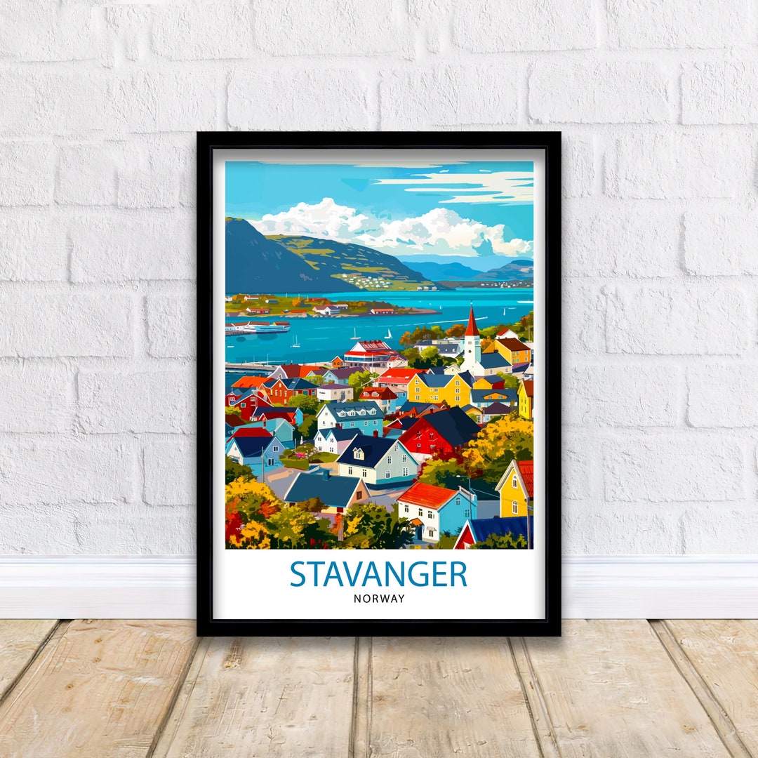 Stavanger Norway Travel Print Wall Decor Wall Art Stavanger Wall ...