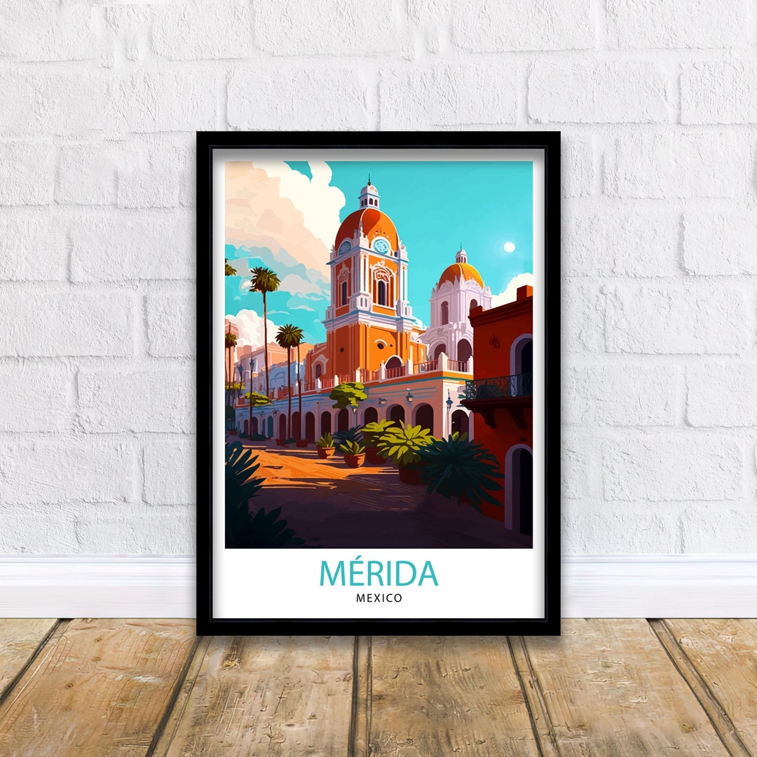 Merida Mexico Travel Print Merida Wall Art Merida Home Decor Merida ...