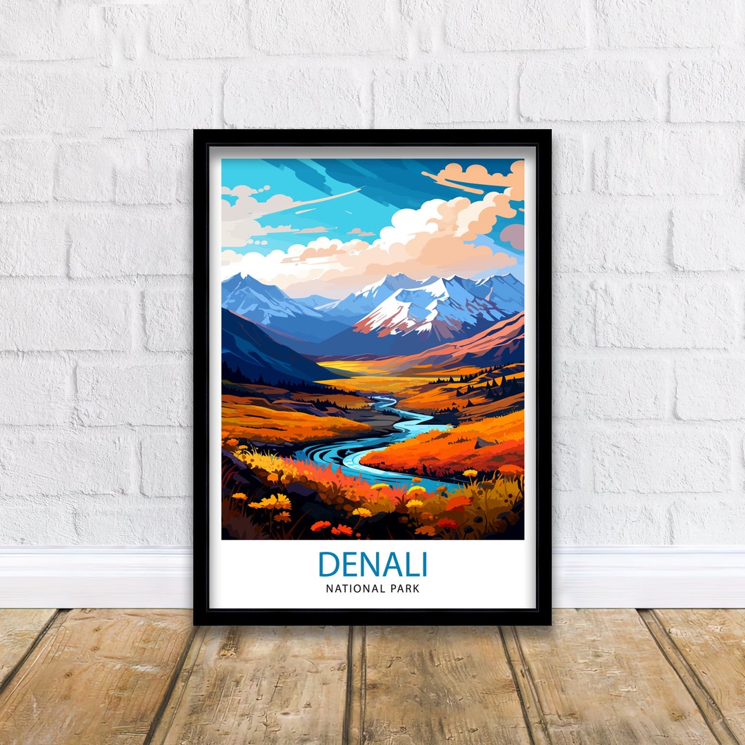 Denali National Park Alaska Travel Print Denali Wall Decor Denali ...