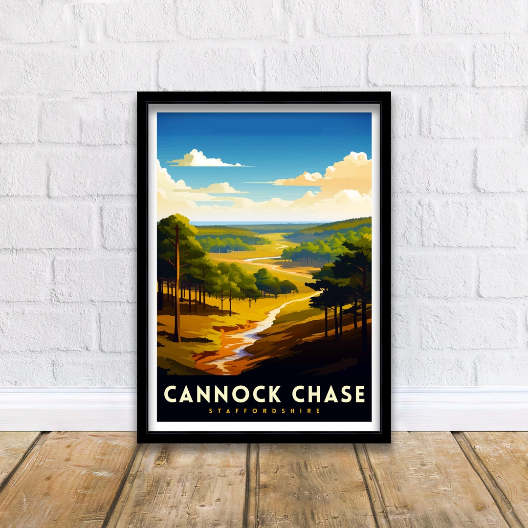 Cannock Chase AONB Print Staffordshire Nature Reserve Art Cannock Chase ...