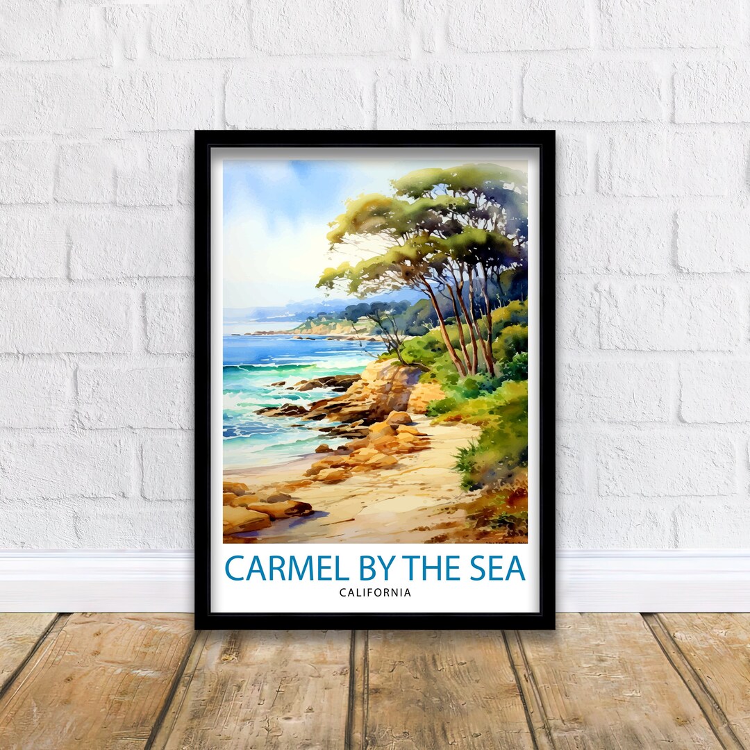 Carmel-by-the-sea California Travel Print| Carmel Wall Art Home Living ...
