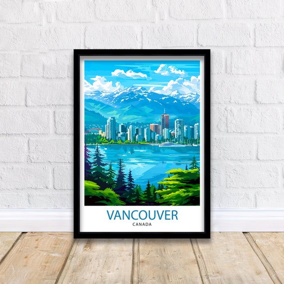 Poster Frames Vancouver Vancouver Travel Print Pilot And Captain