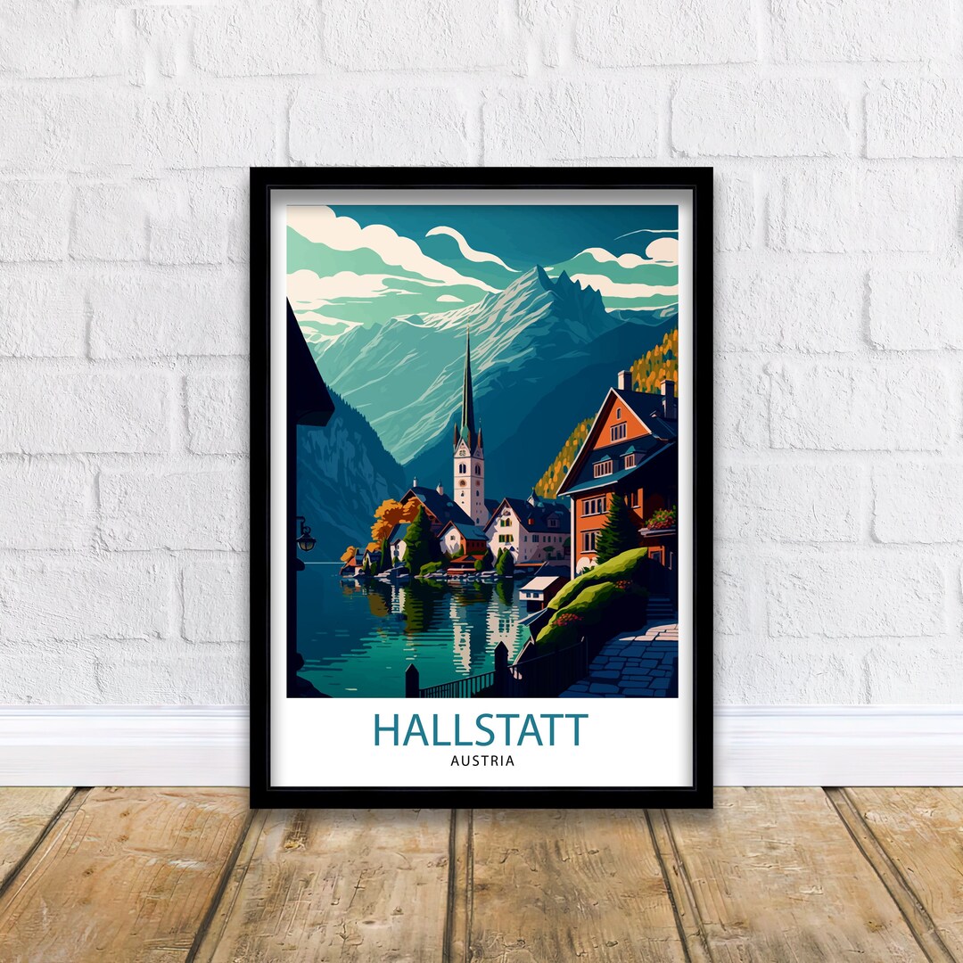 Hallstatt Austria Travel Print Hallstatt Wall Decor Hallstatt Home ...