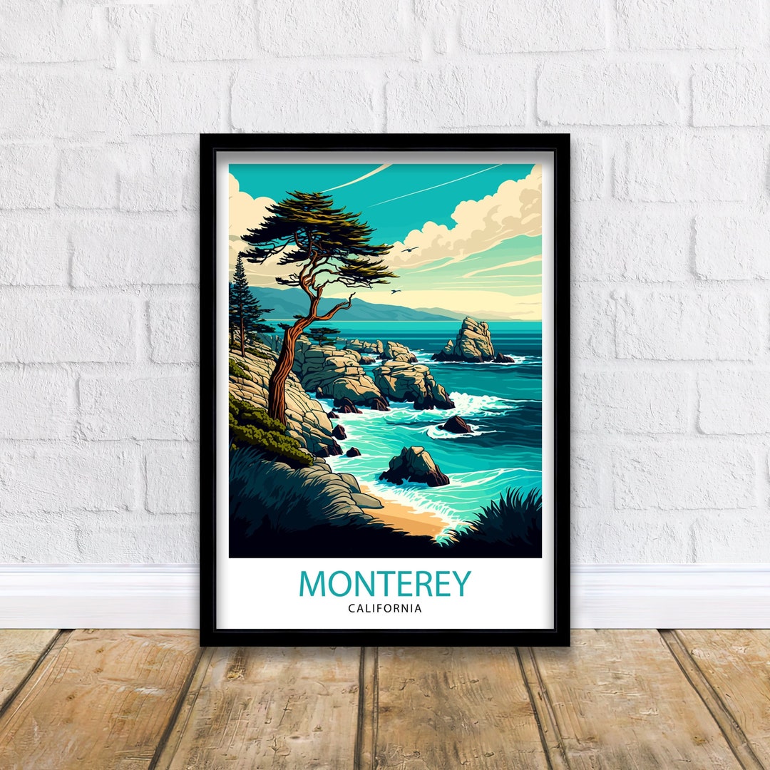 Monterey California Travel Print| Monterey Wall Decor Monterey Home ...